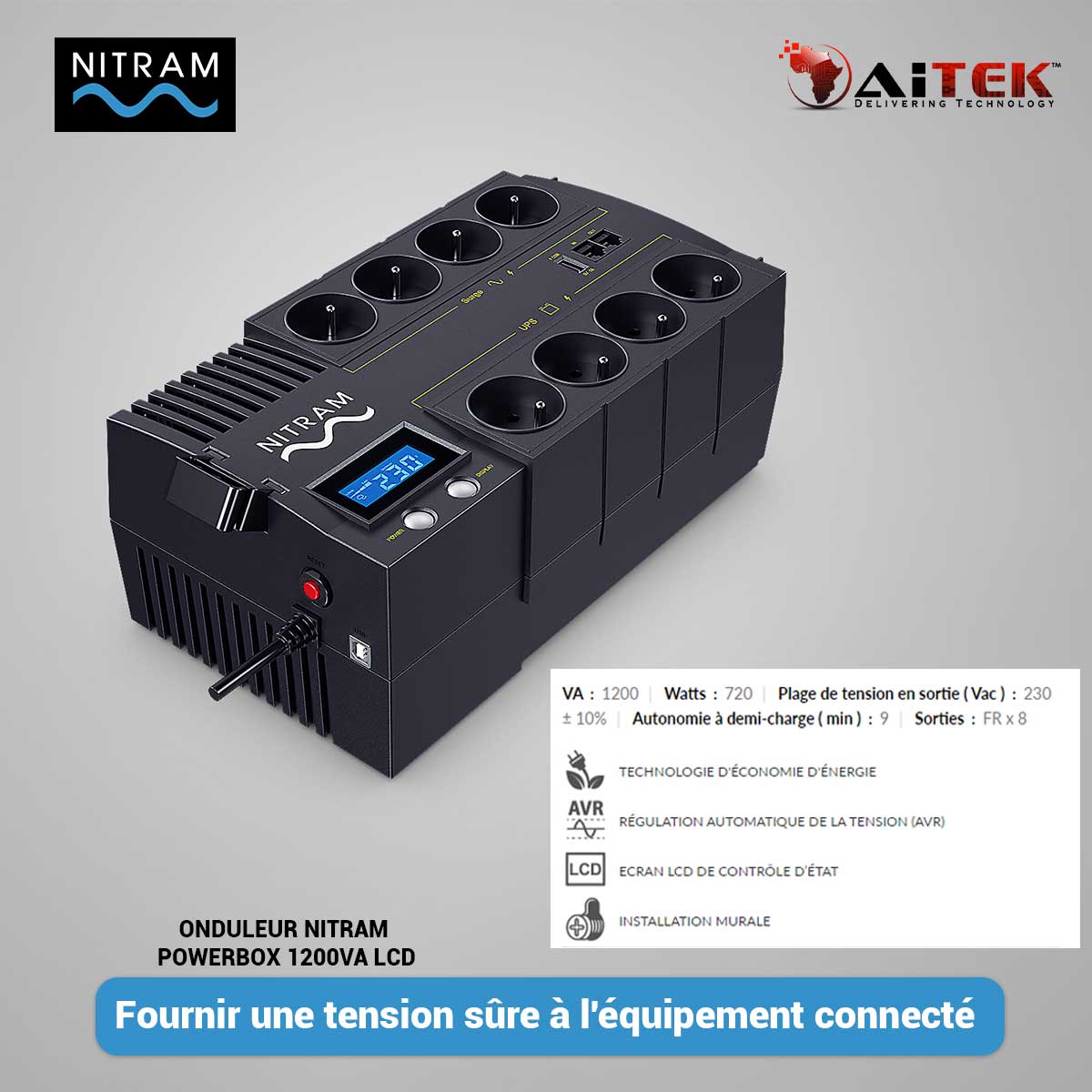 Onduleur PB1200LCD – Aitek